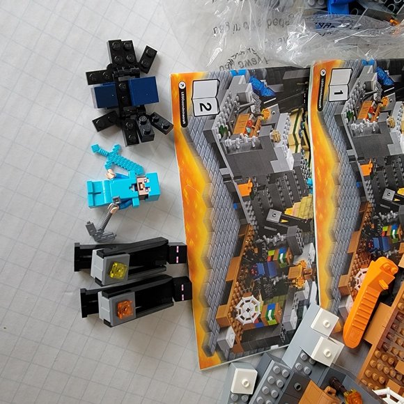 Lego | Toys | Lego Minecraft 2124 The End Portal Steve Endermen Cave ...